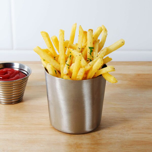 American Metalcraft FFC337 3 3/8" Satin Stainless Steel French Fry Cup