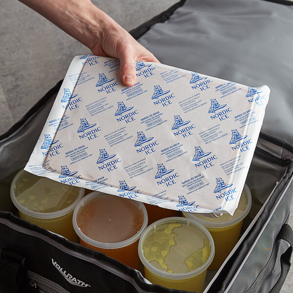 Nordic 56 oz. 11 1/4" x 9 1/4" x 1" Foam Brick Cold Pack NB56 - 12/Case