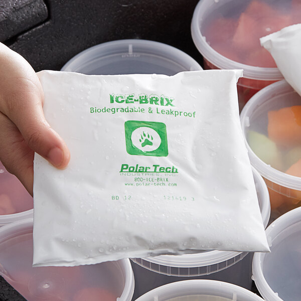 Polar Tech BD12 12 oz. Ice Brix Biodegradable Cold Pack - 48/Case