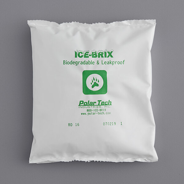 Polar Tech BD16 16 oz. Ice Brix Biodegradable Cold Pack - 36/Case