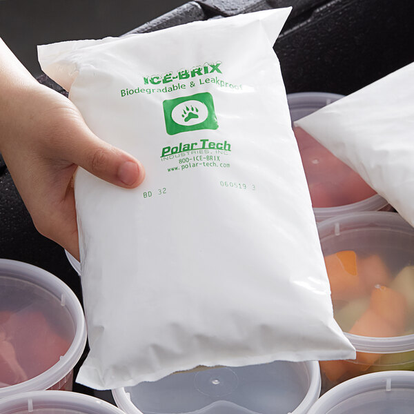 Polar Tech BD32 32 oz. Ice Brix Biodegradable Cold Pack - 18/Case