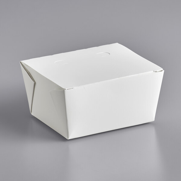 Fold-Pak 01BPDINEWM Bio-Pak Dine 5" x 4 1/2" x 2 1/2" White ...