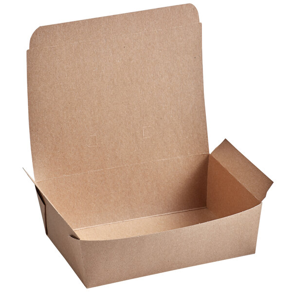 Fold-Pak 03BPDINEEM Bio-Plus Dine Kraft Microwavable Paper #3 Take-Out ...