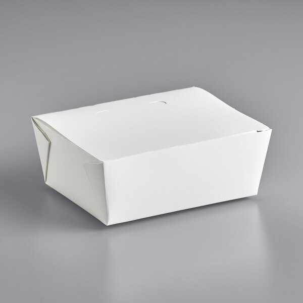 Fold-Pak 08BPDINEWM Bio-Pak Dine 6 3/4" x 5 7/16" x 2 1/2" White ...