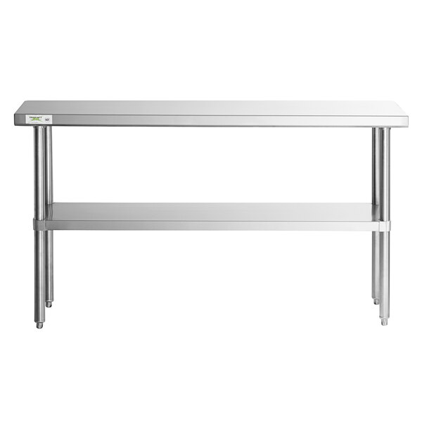 Regency 18" x 60" 16-Gauge 304 Stainless Steel Commercial Work Table ...