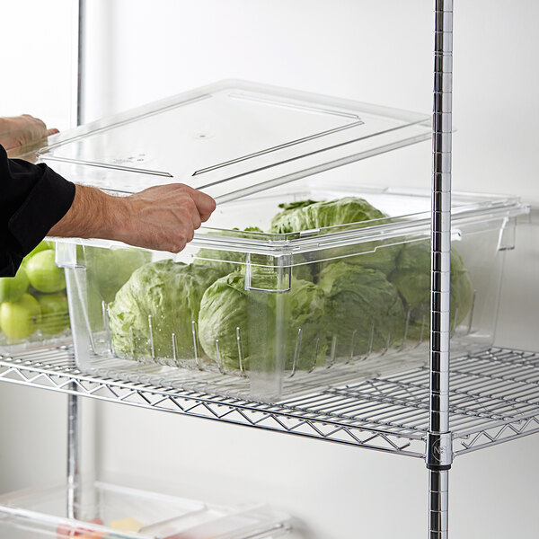 Cambro Food Storage Box and Colander w/ Flat Lid - 26" x 18" x 9"