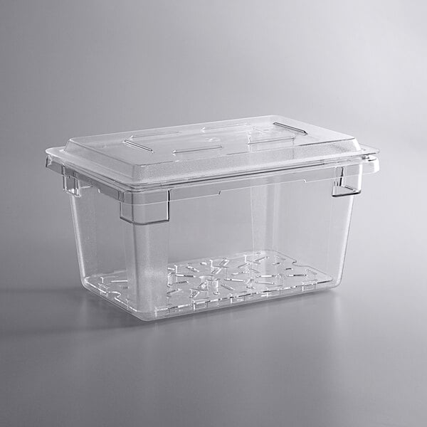 Cambro Camwear Food Storage Box w/ Drain Tray Kit - 18" x 12" x 9"