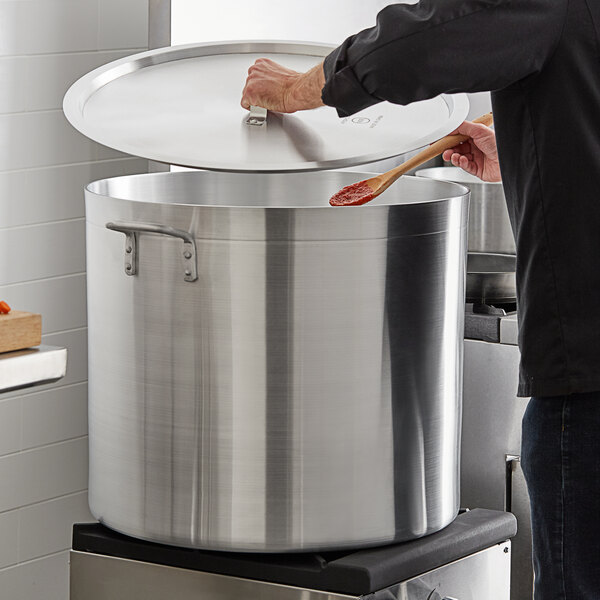 Choice 140 Qt. Stock Pot with Cover | WebstaurantStore