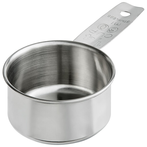 Tablecraft 724A 1/4 Cup Stainless Steel Measuring Cup