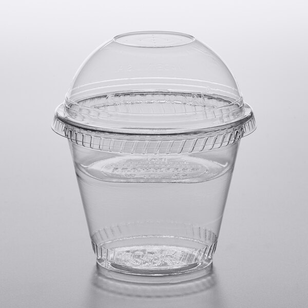 Fabri-Kal Greenware 9 oz. Compostable Clear Plastic Parfait Cup with 4 ...