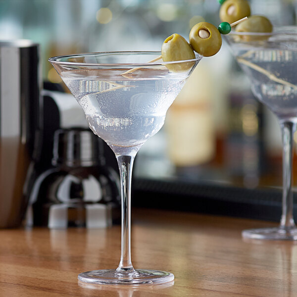 Acopa Deco 9 oz. Martini Glass - 6/Box