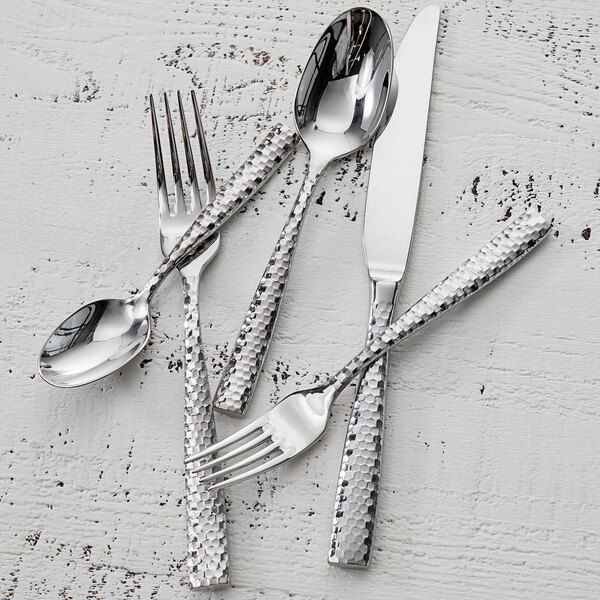 Fortessa 1.5.102.FC.003 Lucca Faceted 8 1/4" 18/10 Stainless Steel ...