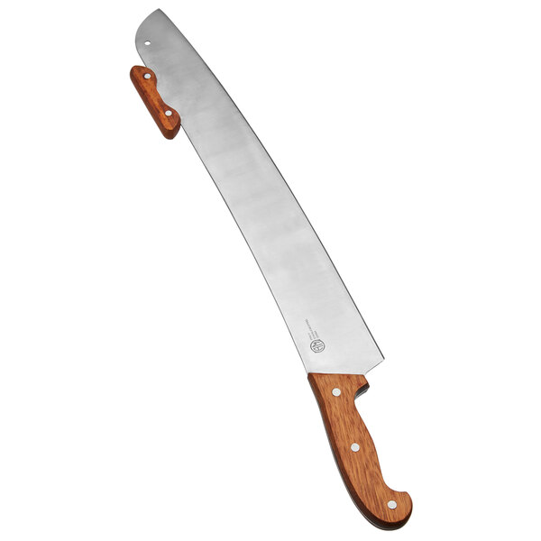 American Metalcraft PWK19 18" Double Wood Handle Pizza Knife