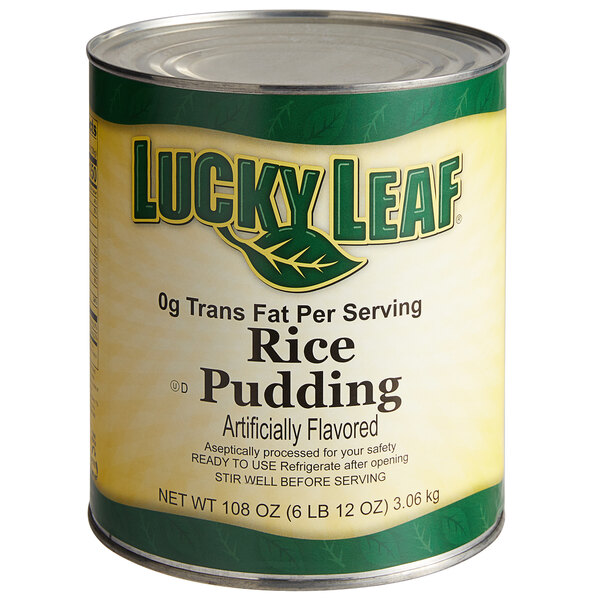 Lucky Leaf #10 Can Trans Fat Free Premium Rice Pudding - 3/Case