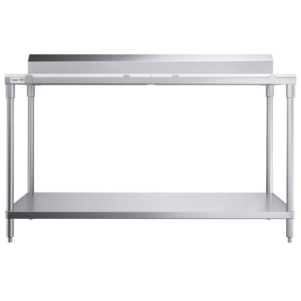 Regency 30" x 60" 14-Gauge 304 Stainless Steel Poly Top Table with 3/4 ...