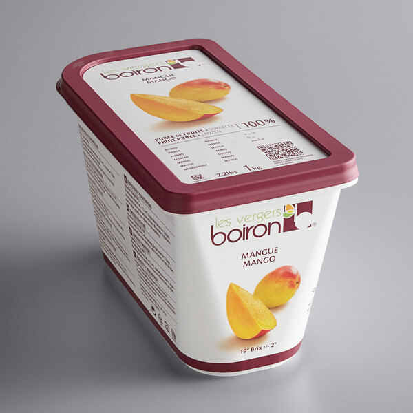 Les Vergers Boiron Mango 100% Fruit Puree - 2.2 lb. Container