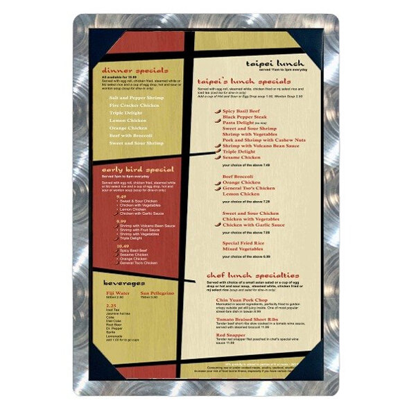 Menu Solutions ALSIN46-PIX Alumitique 4" x 6" Single Panel Swirl ...