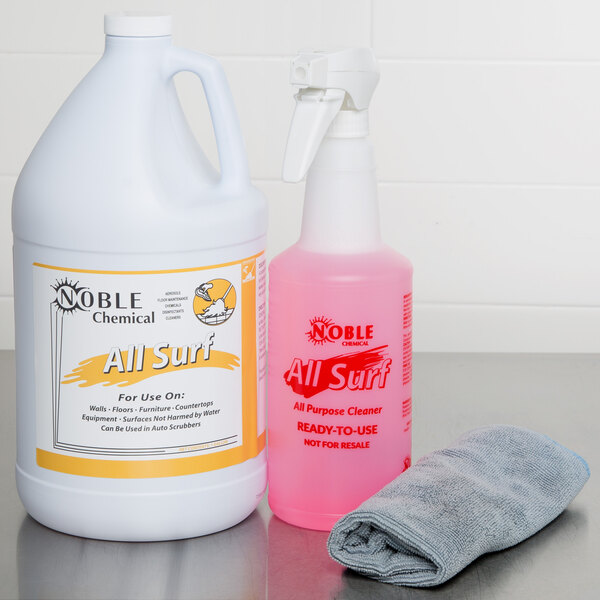 32 oz. Labeled Bottle for Noble Chemical All Surf All Purpose Cleaner ...
