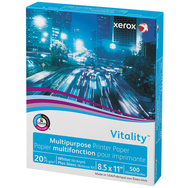 Xerox 3R02047RM Vitality 8 1/2" x 11" Bright White Ream of Multi ...