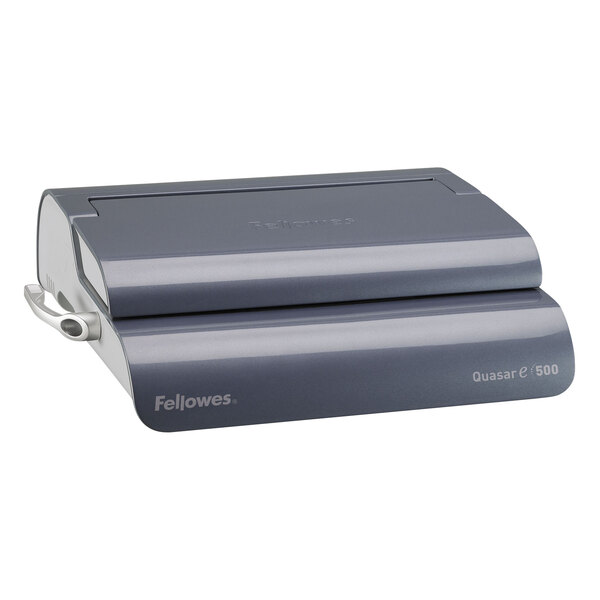 Fellowes 521690 Quasar 500-Sheet Metallic Gray Electric Comb Binding ...
