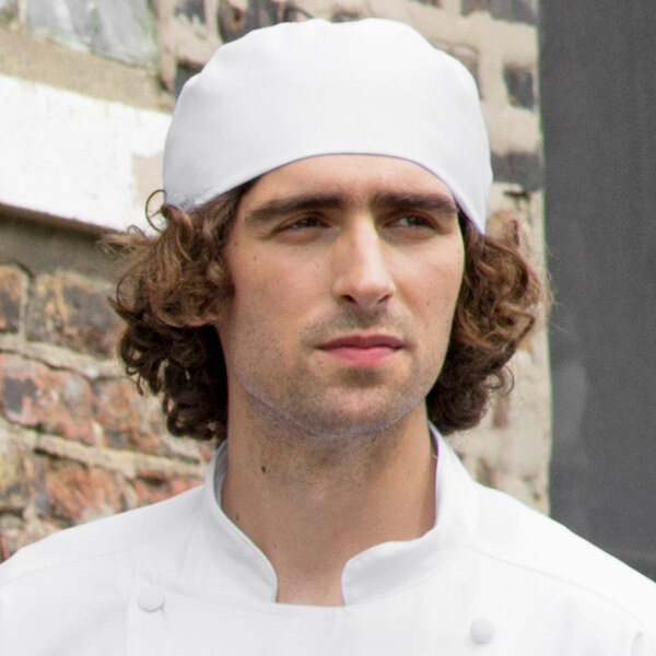 Uncommon Chef White Customizable Chef Skull Cap / Pill Box Hat 0156C