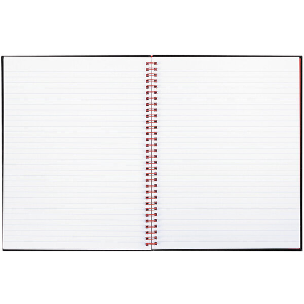 Black n' Red K67030 8 1/2" x 11" Matte Black Twinwire Hardcover 70 Page ...