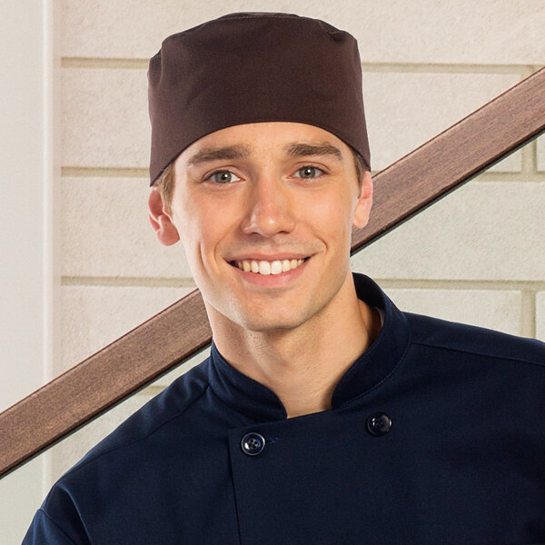 Uncommon Chef Uncommon Brown Customizable Chef Skull Cap / Pill Box Hat ...