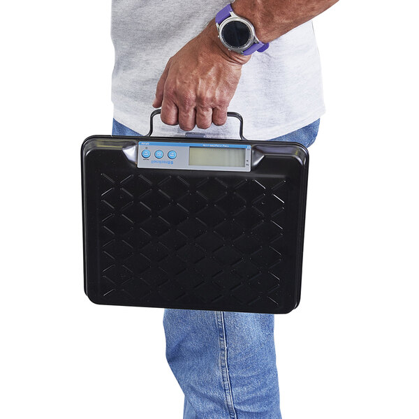 Brecknell GP250 250 lb. Black Portable Electric Utility Bench Scale ...