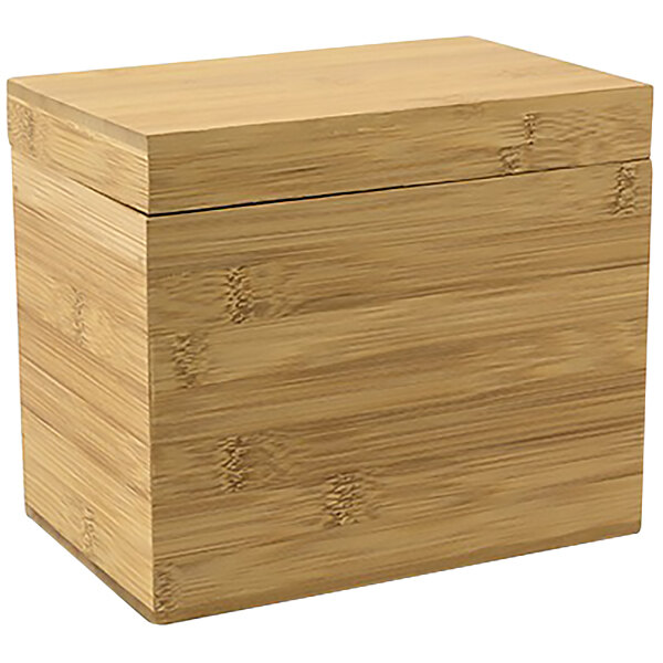 room360 RIB015BBB20 Bali 2 Qt. Natural Finish Rectangular Bamboo Ice ...