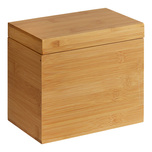 room360 RIB015BBB20 Bali 2 Qt. Natural Finish Rectangular Bamboo Ice ...