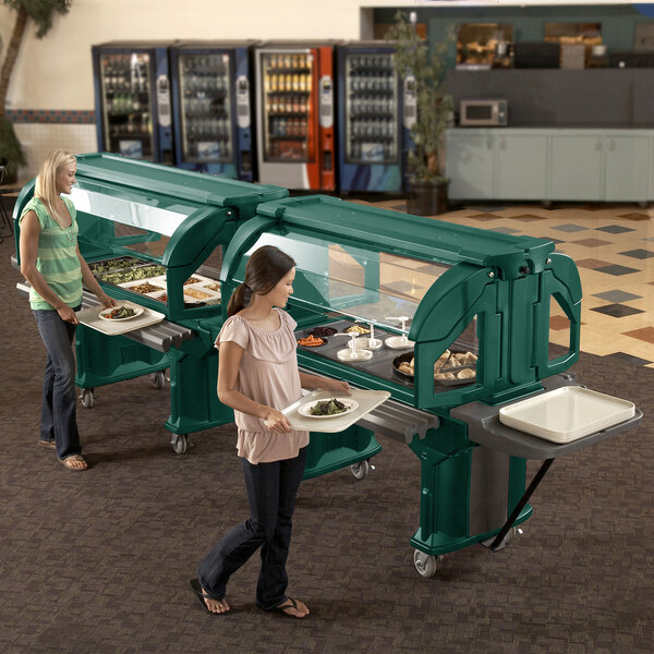 Cambro VBRL5519 Green 5' Versa Food / Salad Bar with Standard Casters ...