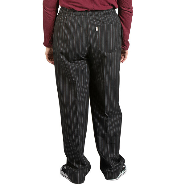 Uncommon Chef 4003 Unisex Red / White Pinstripe Customizable Yarn-Dyed ...