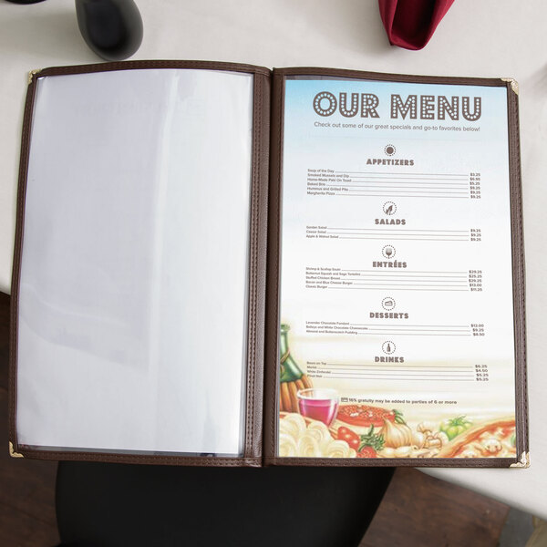 Choice 8 1/2" x 11" Menu Paper - Italian Themed Pasta Design Left ...