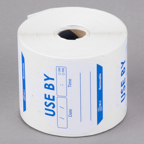 Noble Products 3" Use By Round Removable Label with Dispenser Carton ...