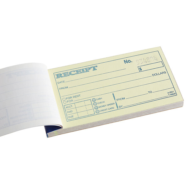 Adams DC2501 2 3/4" x 5 3/8" 2-Part Carbonless Money and Rent Receipt Book