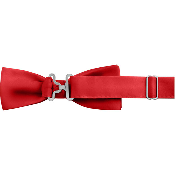 Henry Segal Red 1 1/2" (H) x 4 1/4" (W) Adjustable Band Poly-Satin Bow Tie