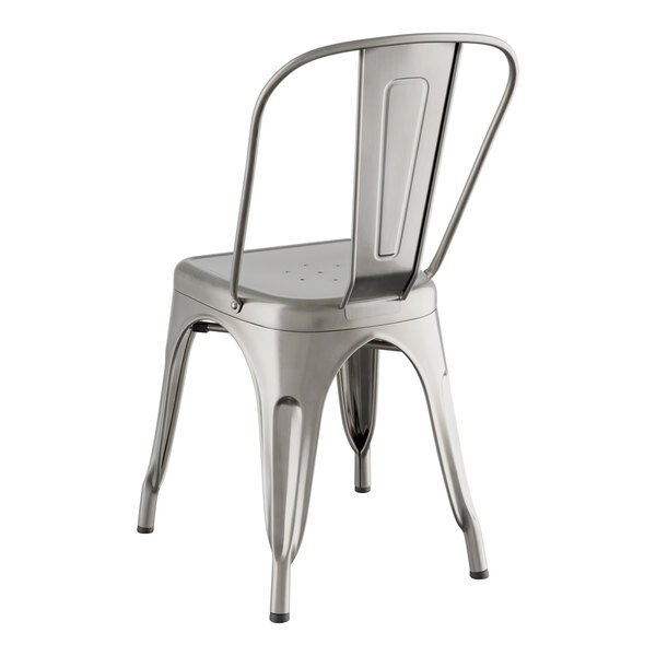 Lancaster Table & Seating Alloy Series Silver Indoor Cafe Chair