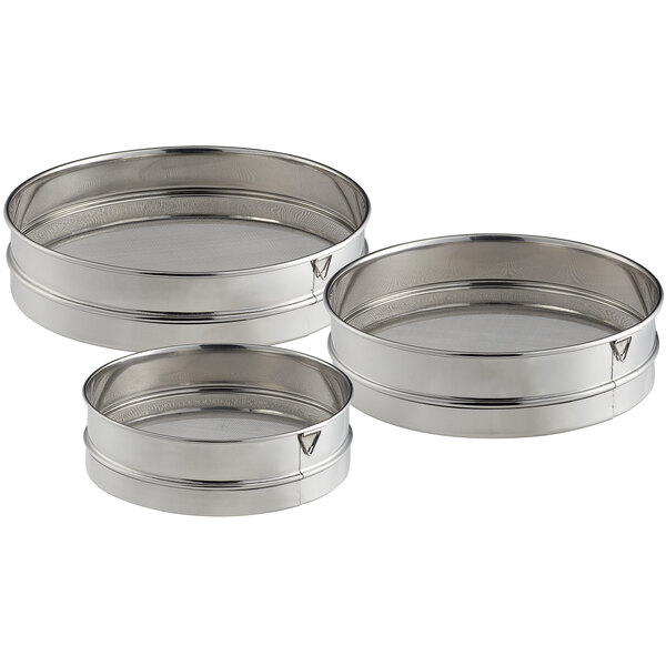Matfer Flour Sieve Set (Stainless Steel, 3-Pieces)
