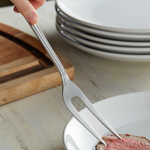 Vollrath 46954 13" Stainless Steel Embossed Serving Fork