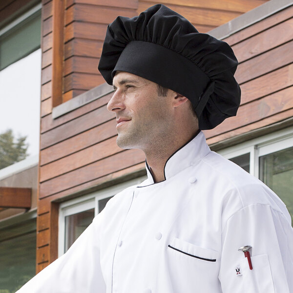 Uncommon Chef Black Customizable Twill Chef Hat 0150