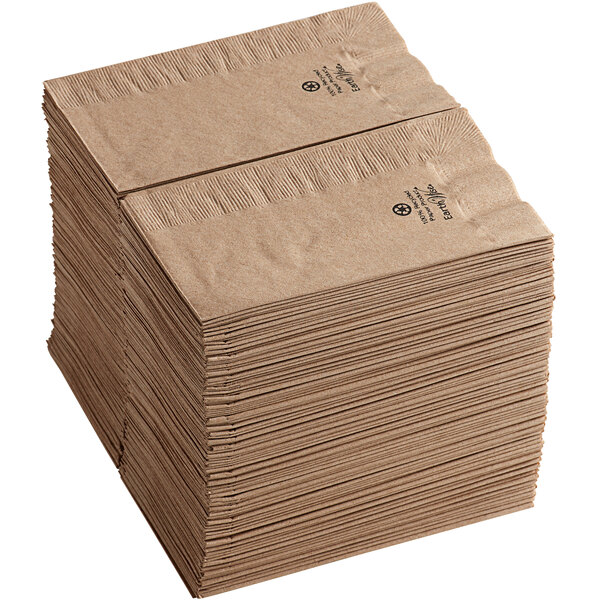 Hoffmaster 180430 Earth Wise 15" x 17" 2-Ply Kraft 1/8 Fold Dinner ...