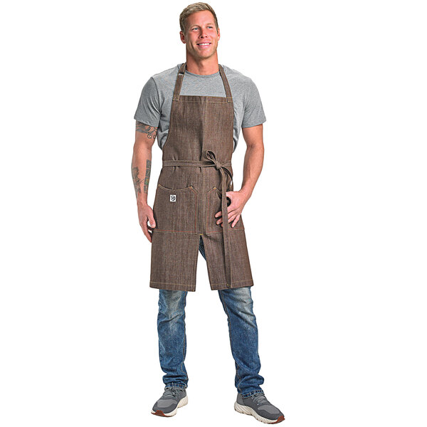 Mercer Culinary M63203BRN Metro Edge Zephyr Brown Customizable Cotton ...