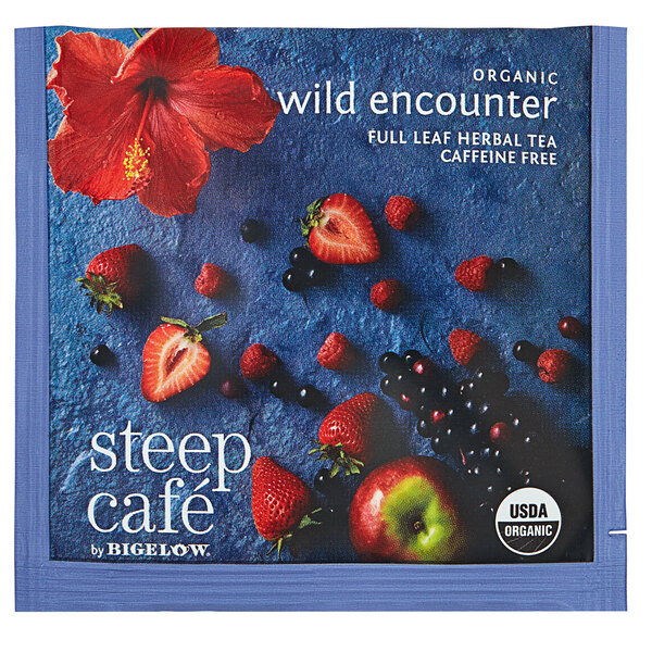 Steep Cafe By Bigelow Organic Wildberry Hibiscus Herbal Tea Pyramid ...