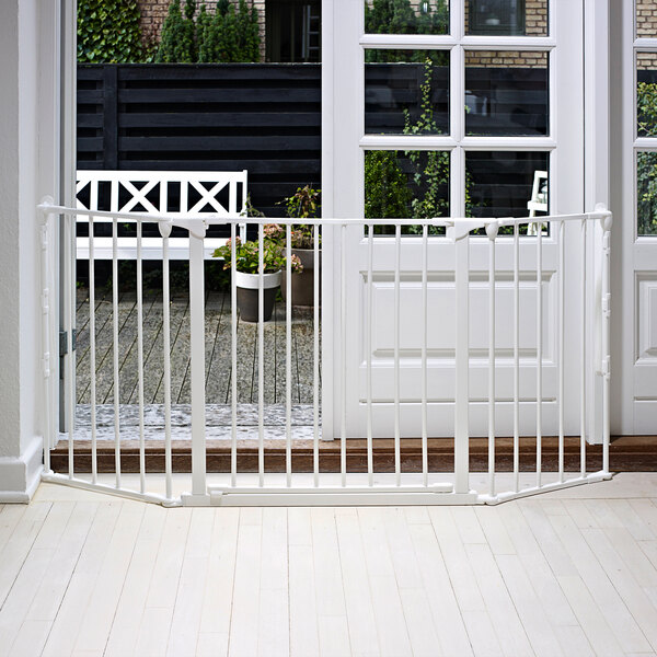 L.A. Baby SG-FM104-W BabyDan Flex M 35 7/16" to 57 1/2" White Safety Gate