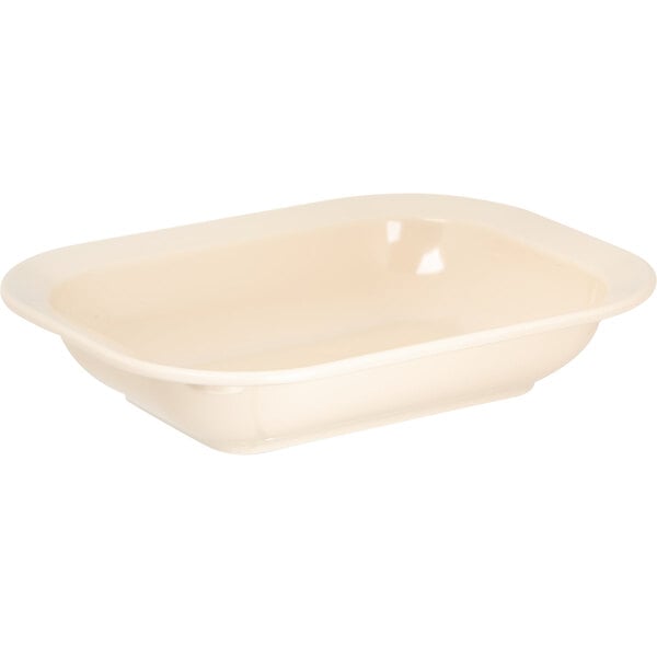 Carlisle 28 oz. Tan Melamine Rectangular Baker / Server Dish - 12/Case