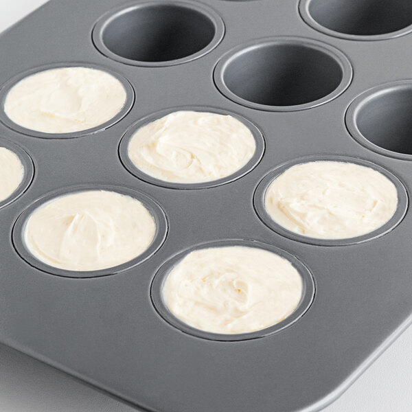 Fox Run 12 Mold Non-Stick Carbon Steel Mini Cheesecake Pan with ...