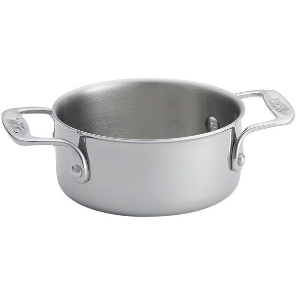 Tablecraft CW2052 16 oz. Round Mini Stainless Steel Casserole Dish with ...