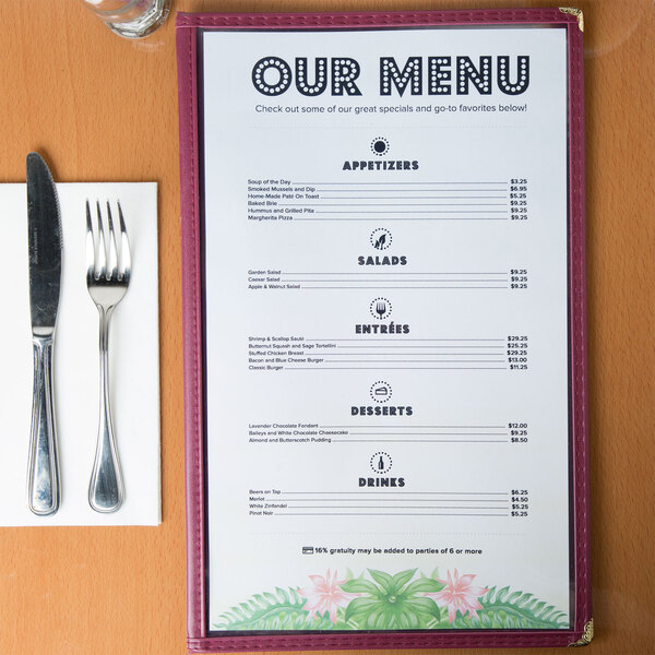 Choice 8 1/2" x 14" Menu Paper - Tropical Themed Toucan Design Middle ...