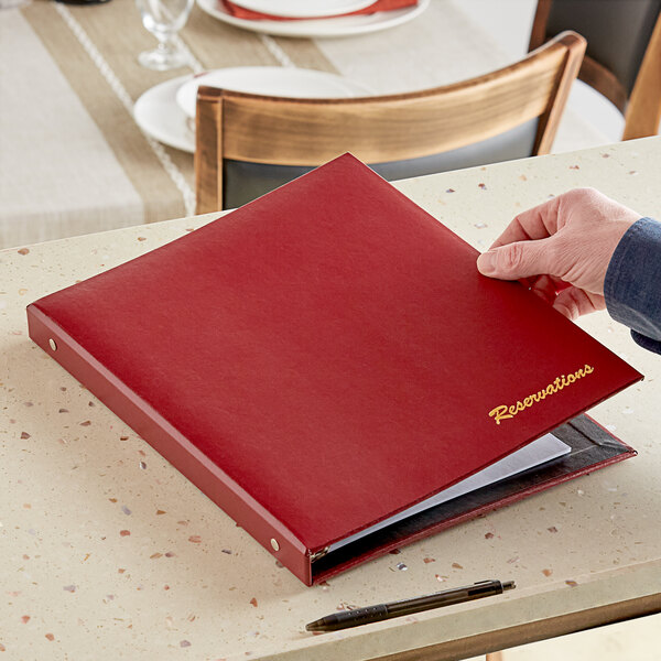 H. Risch RESBOOK-WINE Wine Faux Leather Reservation Book