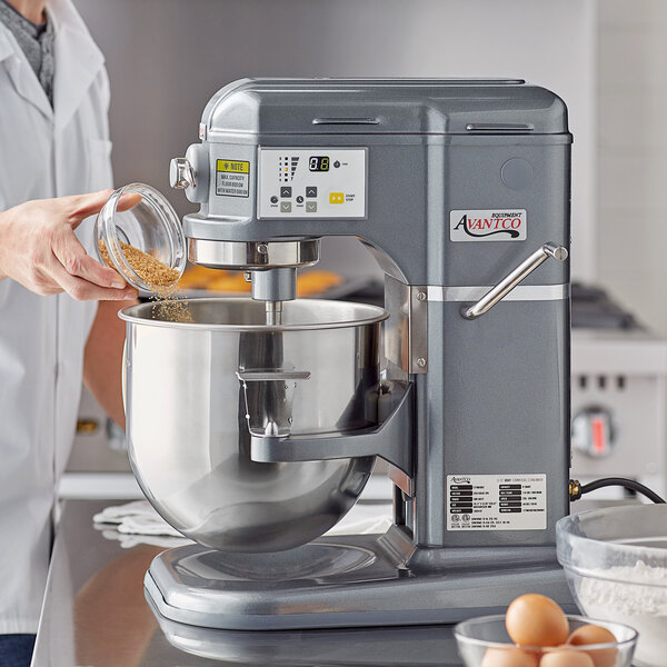 Avantco MIX8GGY Dark Gray 8 Qt. Bowl Lift Countertop Mixer with Guard ...